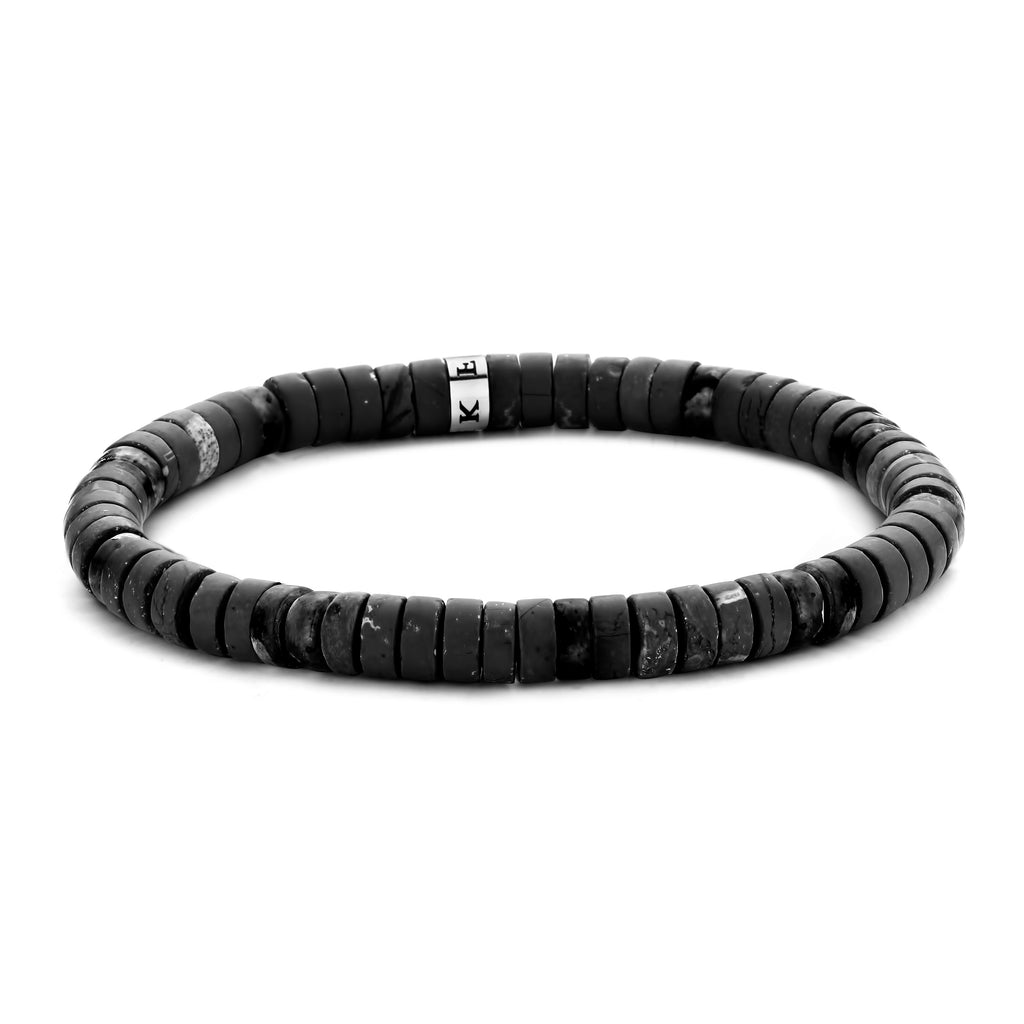 Natural Stone Disc Beads Bracelet – Frank-1967